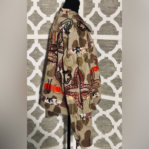 Bayou Bleu | Jackets & Coats | Vintage Embroidered Patchwork Cotton ...